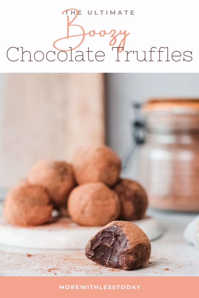 Boozy Chocolate Truffles Recipe - More With Less Today