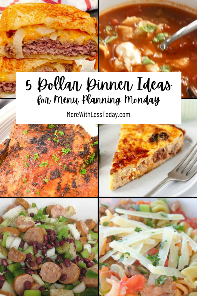 5 Dollar Dinner Ideas for Menu Planning - Stretch Your Dollars!