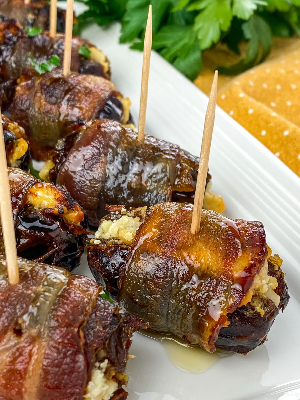 Bacon-Wrapped Stuffed Dates - More With Less Today