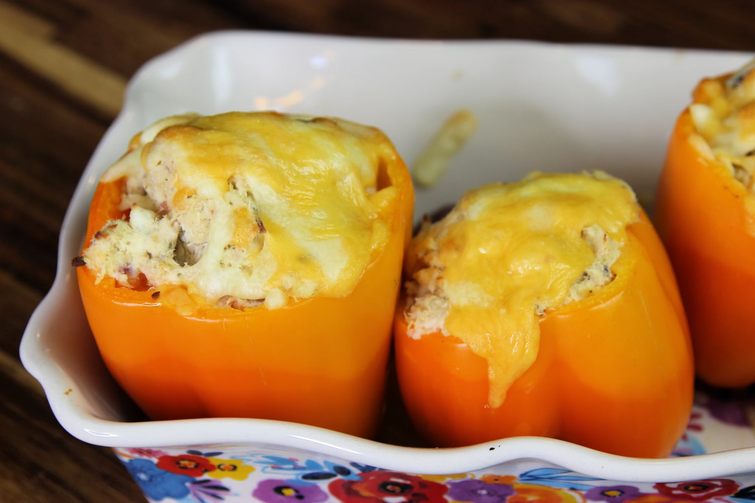 Chicken Bacon Ranch Stuffed Peppers
