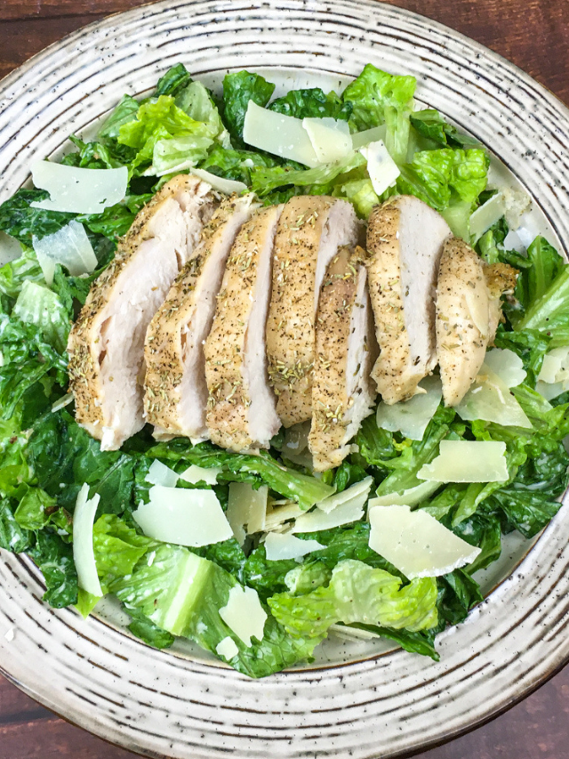 Chicken Caesar Salad with Homemade Dressing - More With Less Today