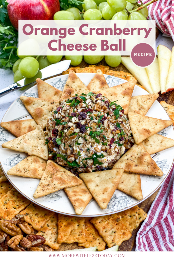 Orange Cranberry Cheese Ball Recipe - More With Less Today