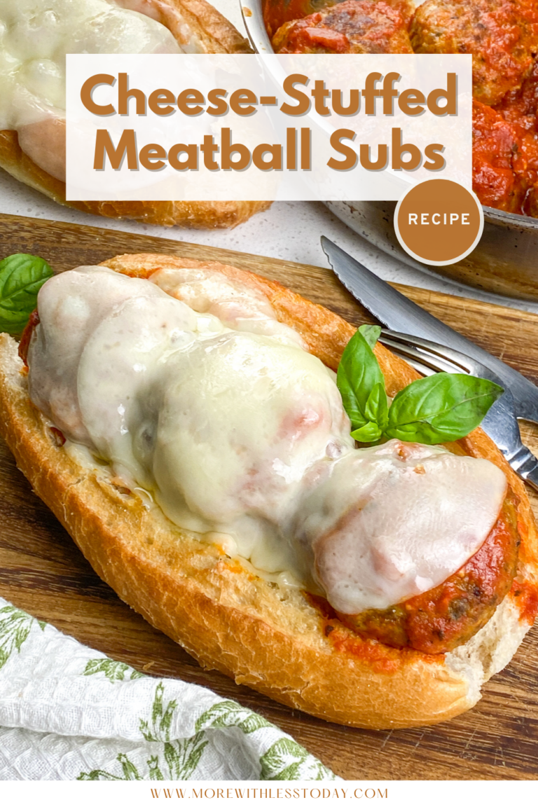 Easy Cheese-Stuffed Meatball Subs - More With Less Today