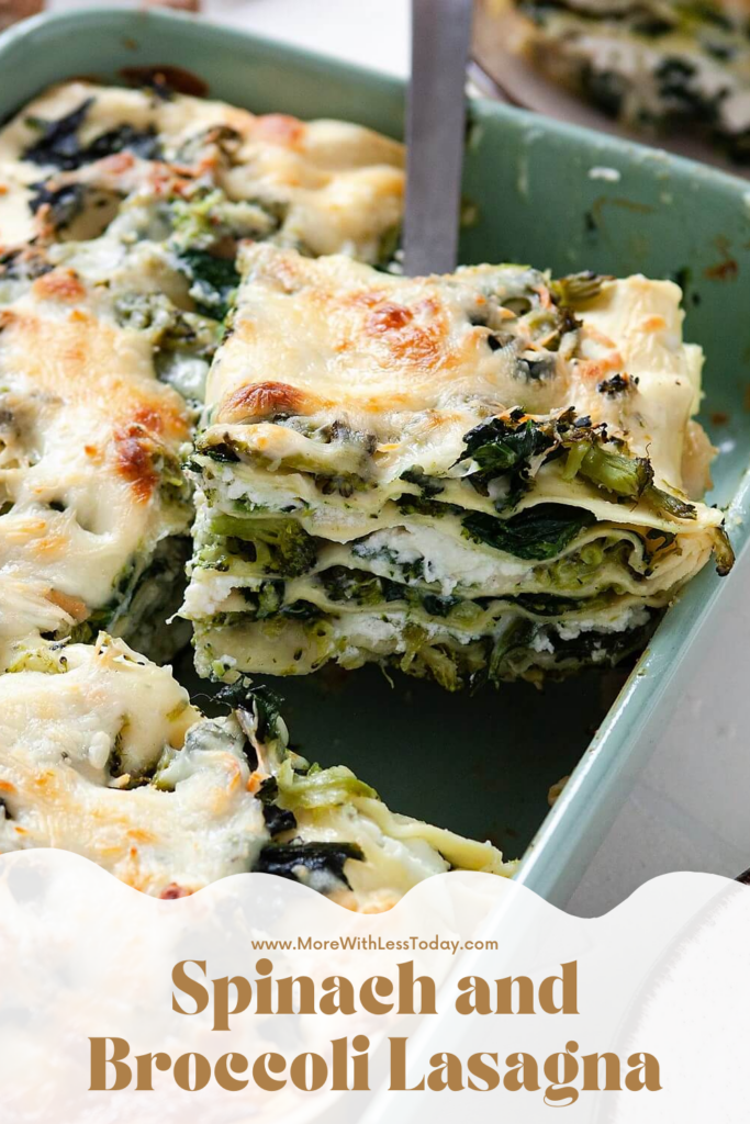 Spinach and Broccoli Lasagna Recipe - a Vegetarian Lasagna for Meatless ...