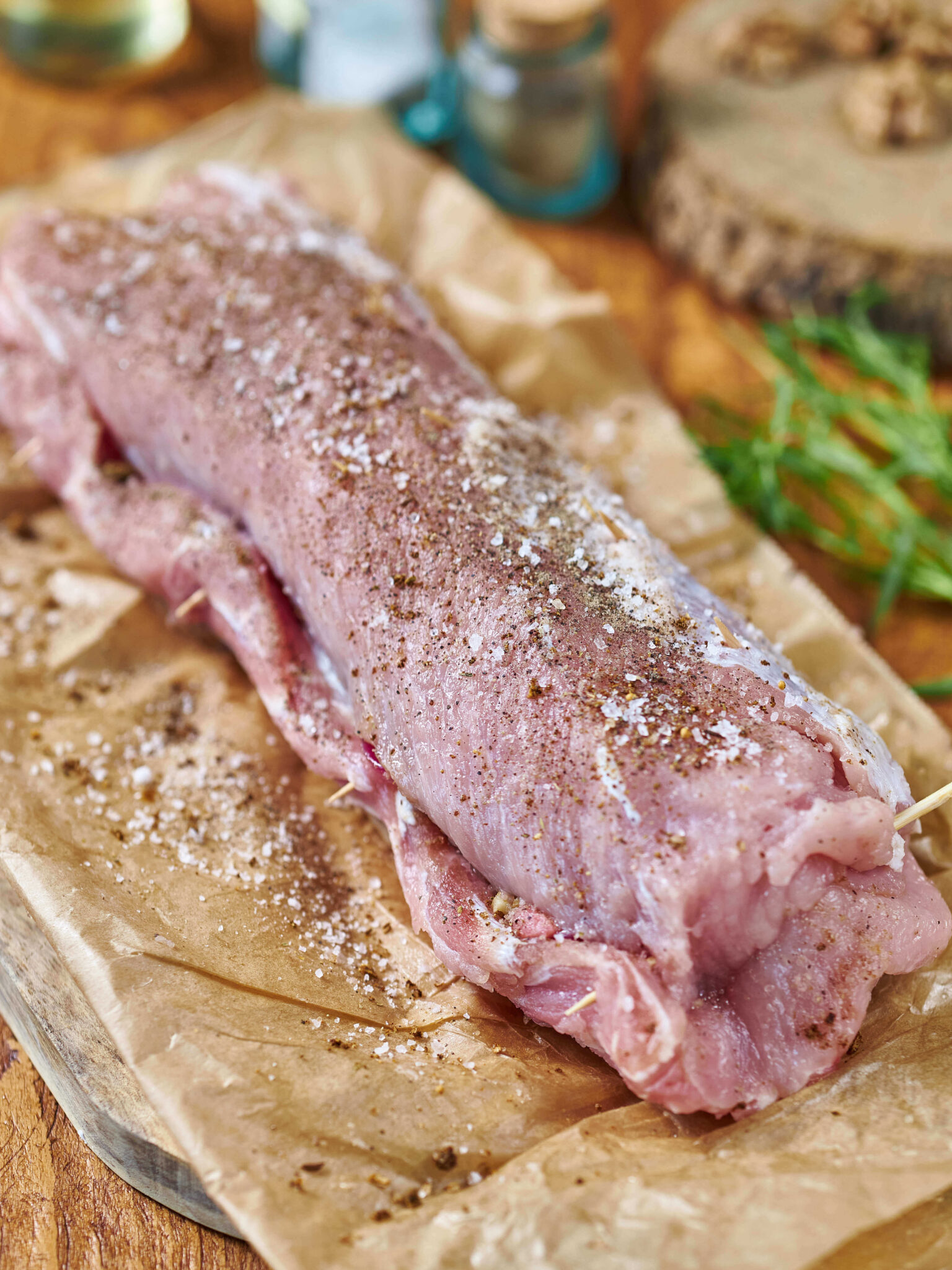 Easy Apple and Walnut Stuffed Pork Tenderloin