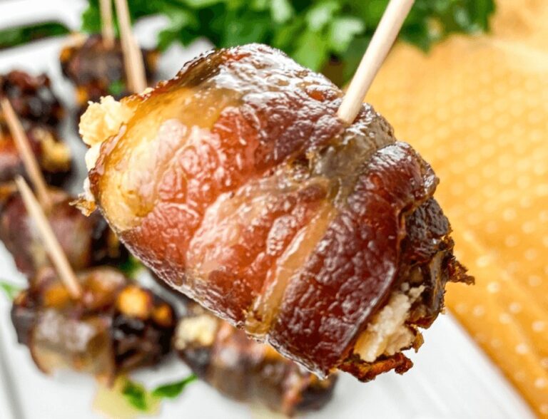 Bacon-Wrapped Stuffed Dates Recipe