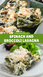 Spinach and Broccoli Lasagna - Recipes for Meatless Mondays