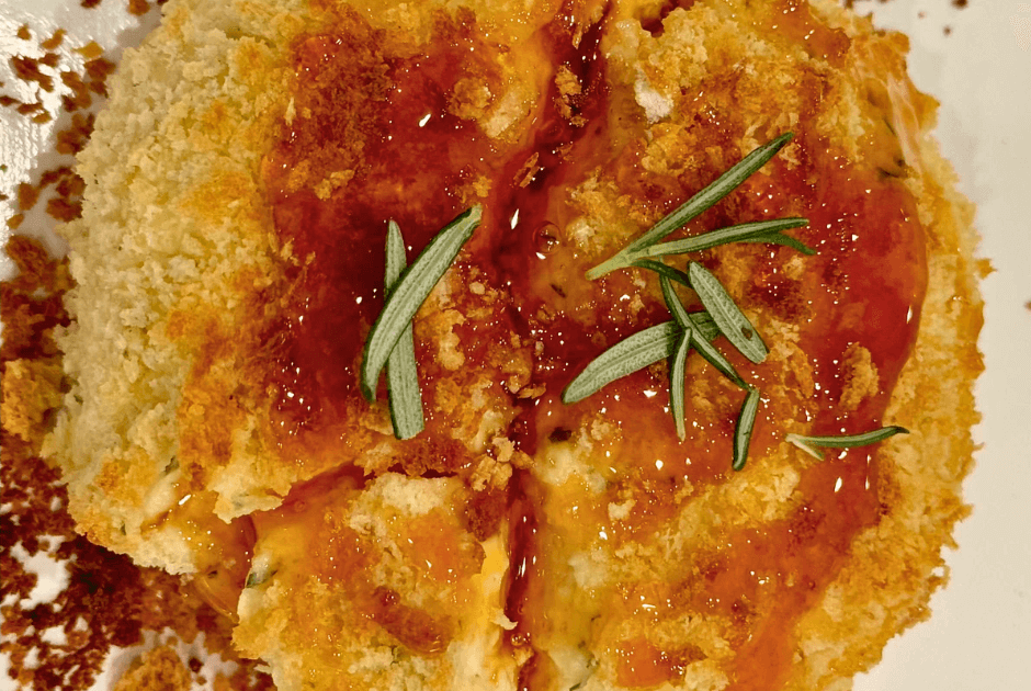 Crispy Baked Boursin with a Hot Honey Kick