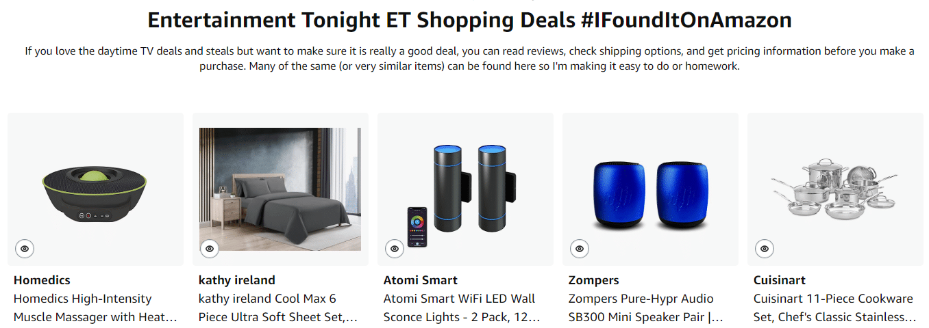 Entertainment Tonight 60 Second Deals Today + ET Savings Spotlight ...