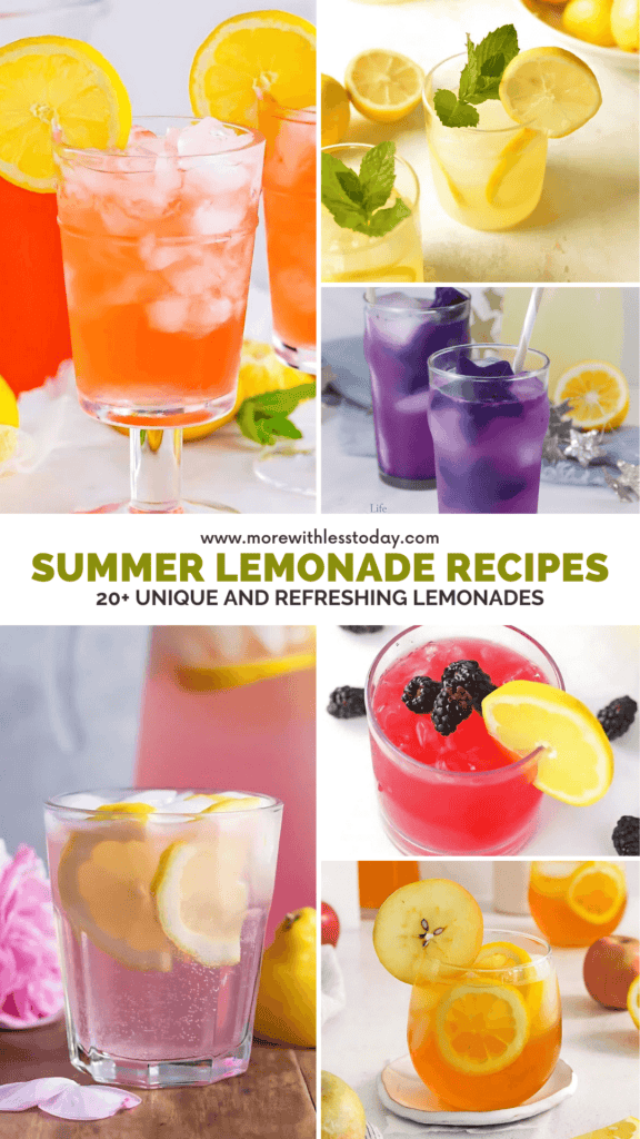 25 Unique Summer Lemonade Recipes- Homemade Drinks